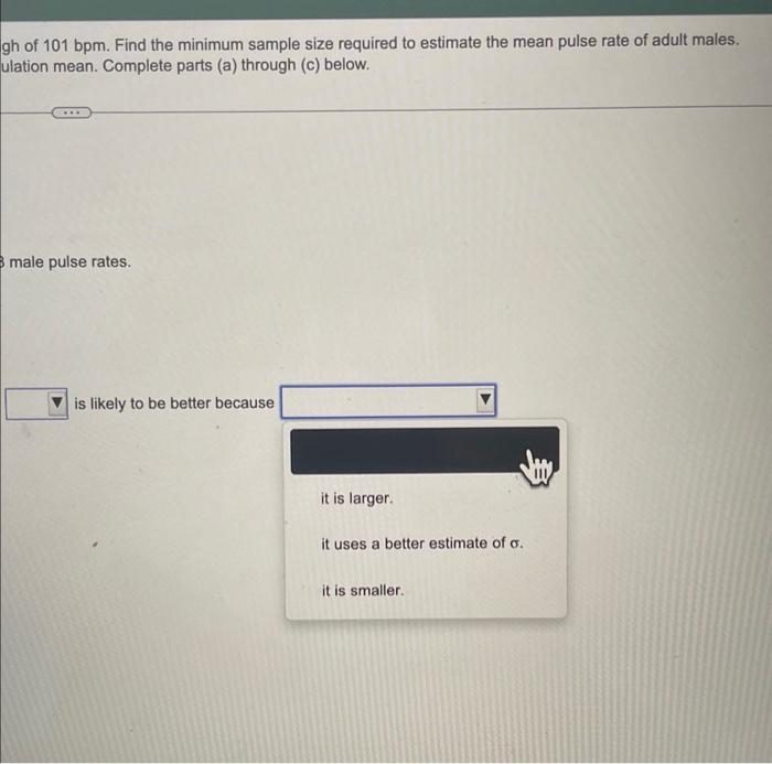 Solved The pulse rates of 178 randomly seiected aduil males | Chegg.com