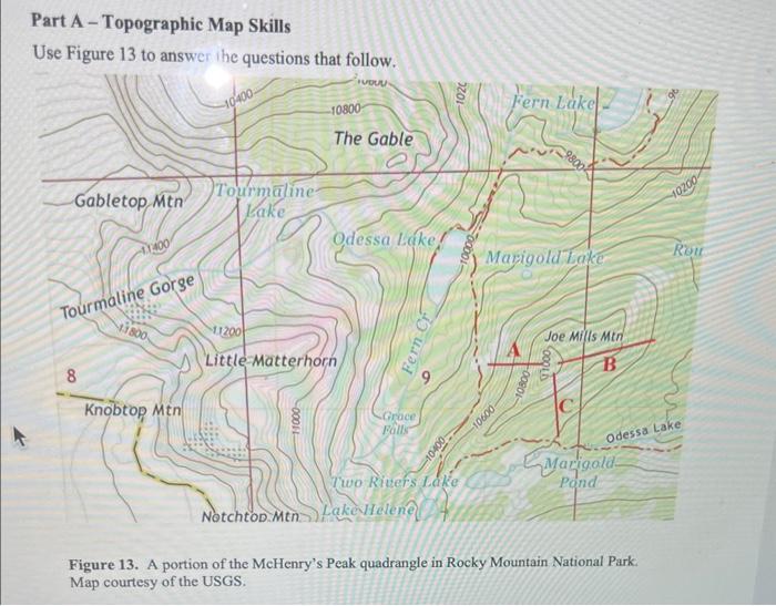 Solved 1. what is the contour interval on this map? A. 10 | Chegg.com
