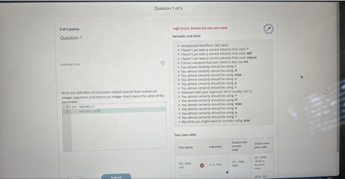 Solved Write the definition of a function named tarice that | Chegg.com