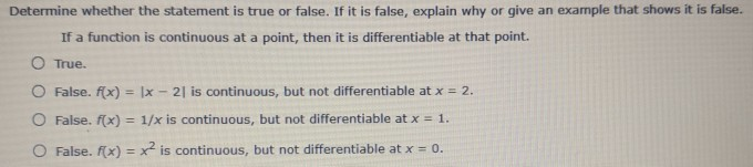 Solved Determine whether the statement is true or false. If | Chegg.com