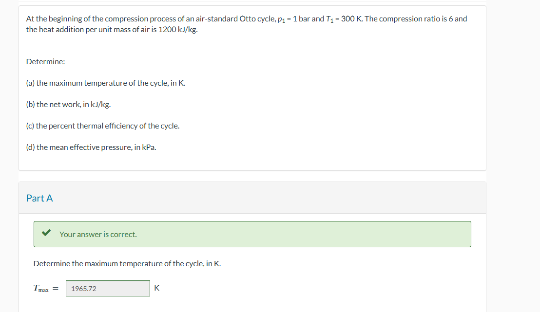 Solved At ﻿the beginning of ﻿the compression process of an | Chegg.com