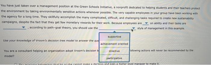Solved Using the lens of Fiedler's LPC theory, consider the | Chegg.com