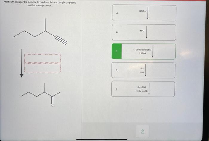 Solved Predict the reagents needed to produce this carbonyi | Chegg.com