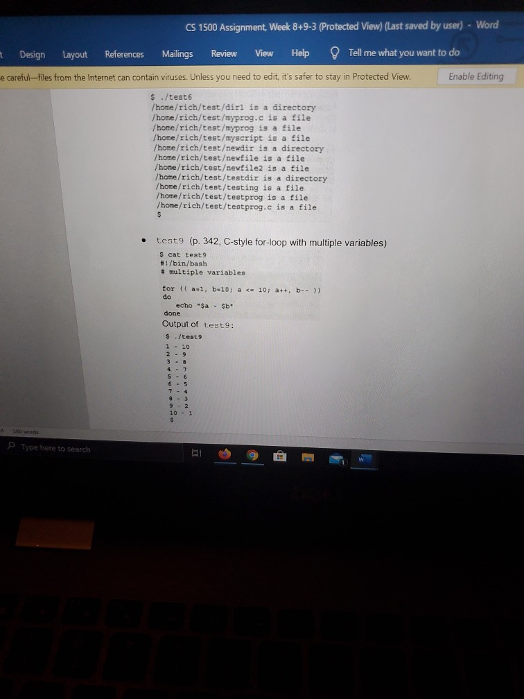 Solved CS 1500 Assignment Week 8+9-3 (Protected View) (Last | Chegg.com