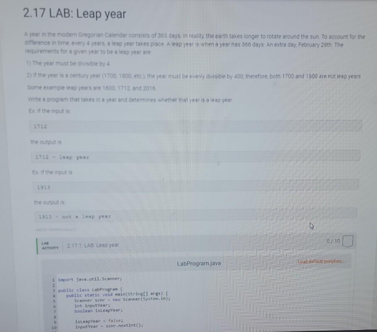 Solved A year in the modern Gregorian Calendar consists of | Chegg.com