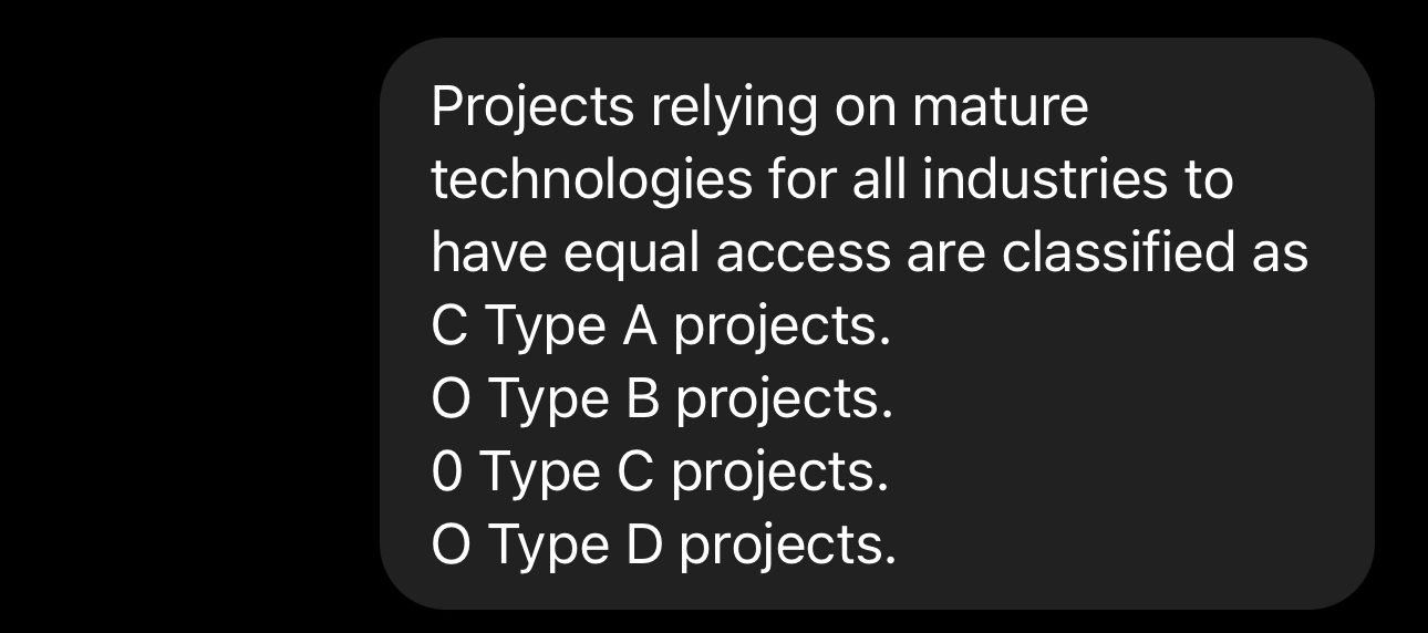 Solved Projects relying on maturetechnologies for all | Chegg.com