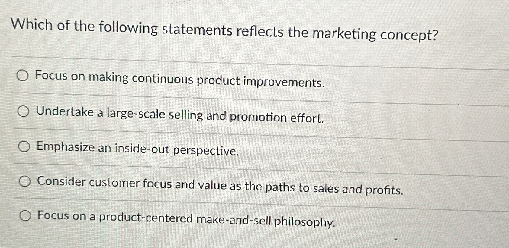 Solved Which of the following statements reflects the | Chegg.com