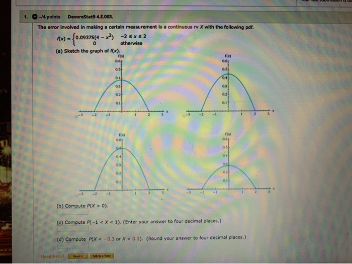 Solved 1 4 Points Devorestat9 4 E 003 The Error Involved
