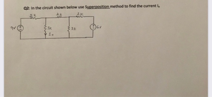 Solved Q1: In the circuit shown below use Thevenin's method | Chegg.com