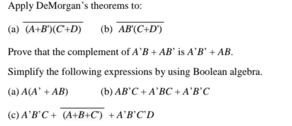 Solved Apply DeMorgan's theorems | Chegg.com