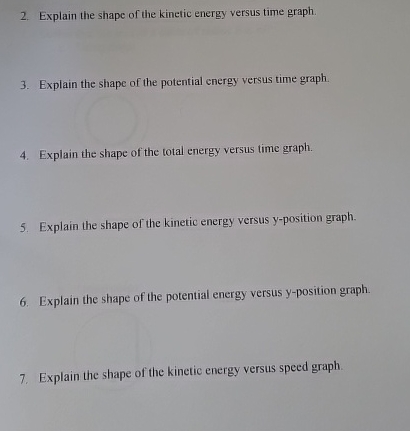 Solved Explain the shape of the kinetic energy versus time | Chegg.com