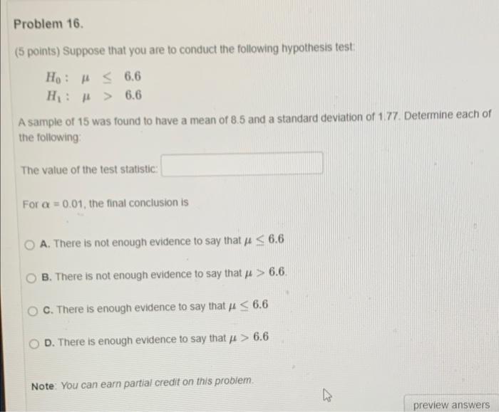 Solved Problem 16. (5 points) Suppose that you are to | Chegg.com Solved Problem 16. (5 points) Suppose that you are to | Chegg.com