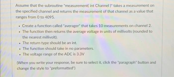 Solved solve this in C codeAssume that the subroutine | Chegg.com