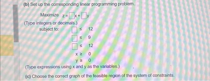 Solved (d) Evaluate the objective function at each corner | Chegg.com