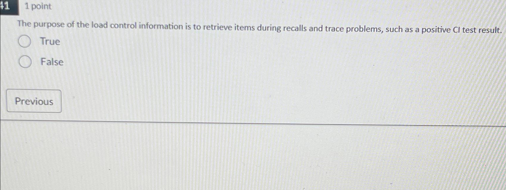 Solved 41 1 ﻿pointThe purpose of the load control | Chegg.com