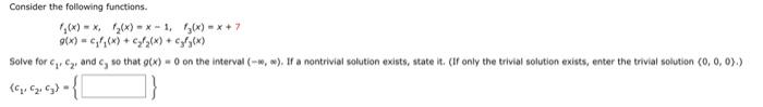 Solved Consider the following functions. | Chegg.com