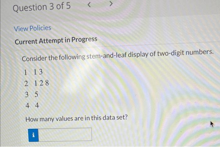 Solved Question 3 of 5 View Policies Current Attempt in | Chegg.com