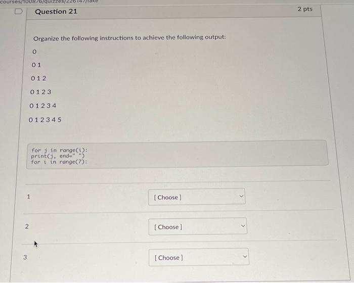Solved Organize the following instructions to achieve the | Chegg.com