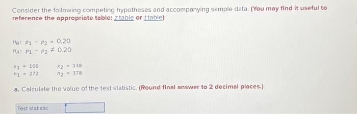 Solved Consider the following competing hypotheses and | Chegg.com