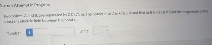 Solved Two points, A and B, are separated by 0.0371 m. The | Chegg.com