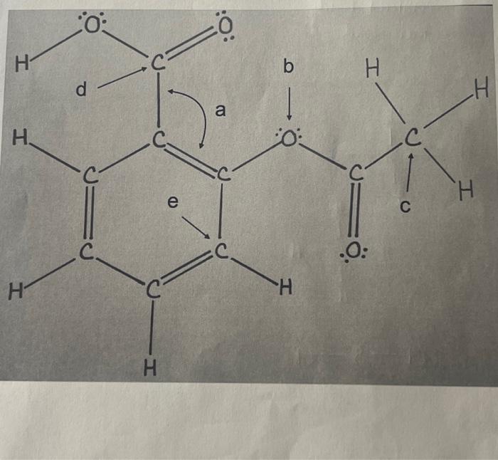 Solved A Lewis Structure of aspirin is shown below. Answer | Chegg.com