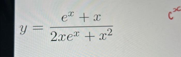 Solved y=2xex+x2ex+x | Chegg.com
