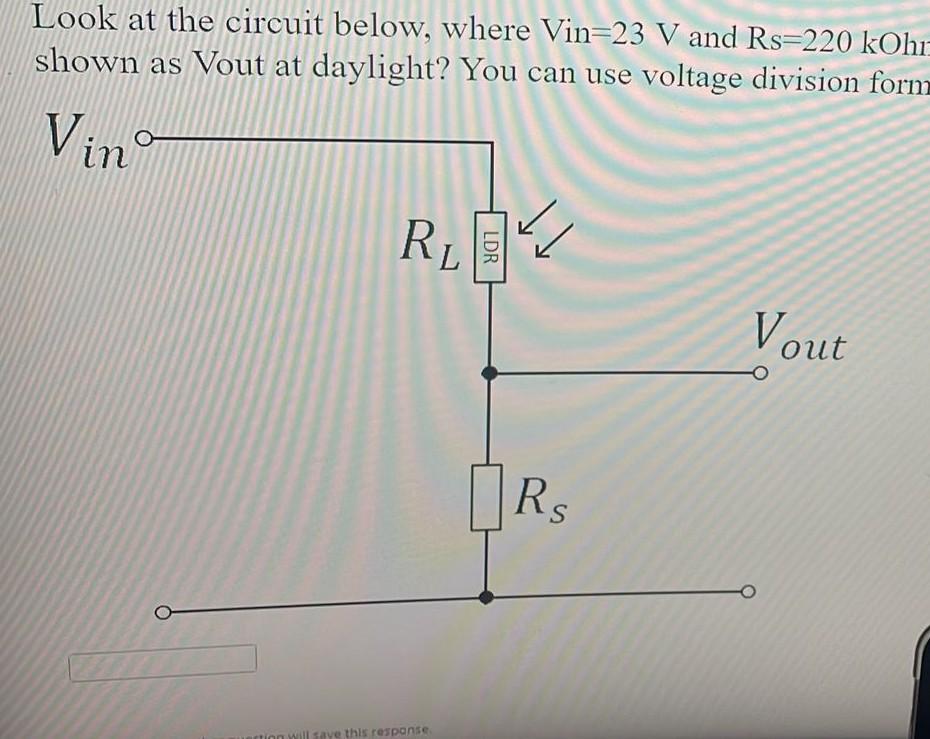 Solved Look at the circuit below, where Vin=23 V and Rs= 220 | Chegg.com