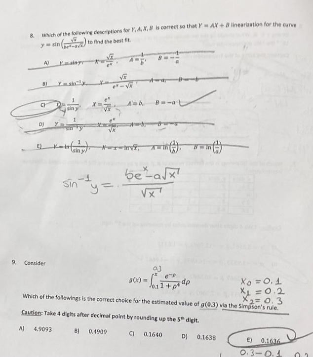 Solved Which of the following descriptions for Y,A,x,B ﻿is | Chegg.com