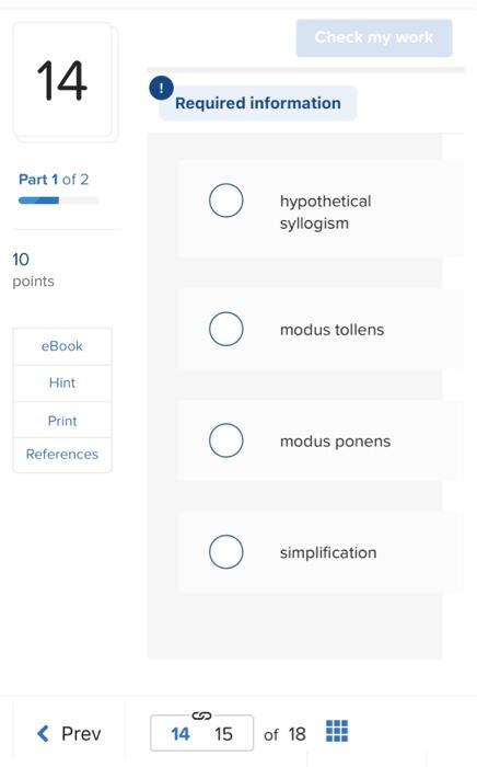 Identify the rule of inference that is used to arrive | Chegg.com