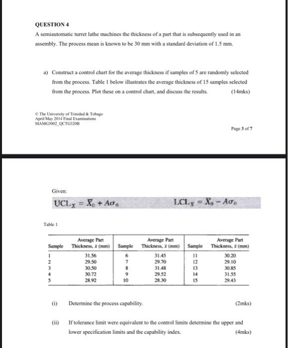 Solved QUESTION 4 A semiautomatic turret lathe machines the | Chegg.com