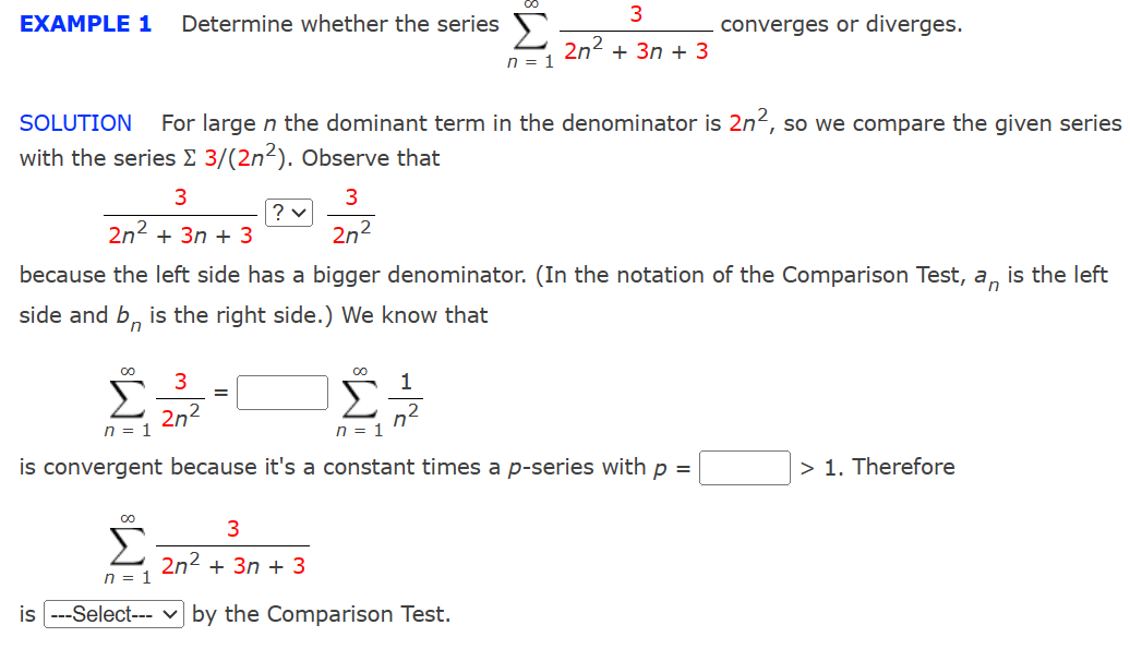 Solved EXAMPLE 1 ﻿Determine whether the series | Chegg.com