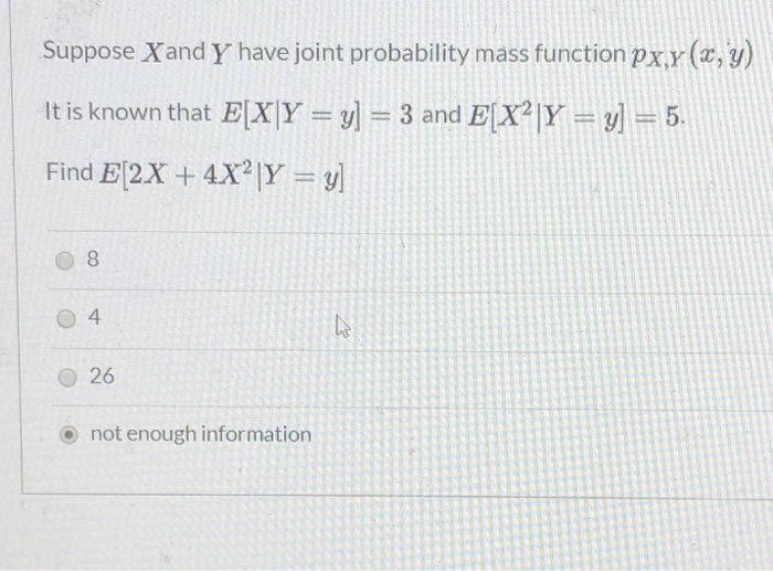 Solved Suppose X and Y have joint probability mass function | Chegg.com