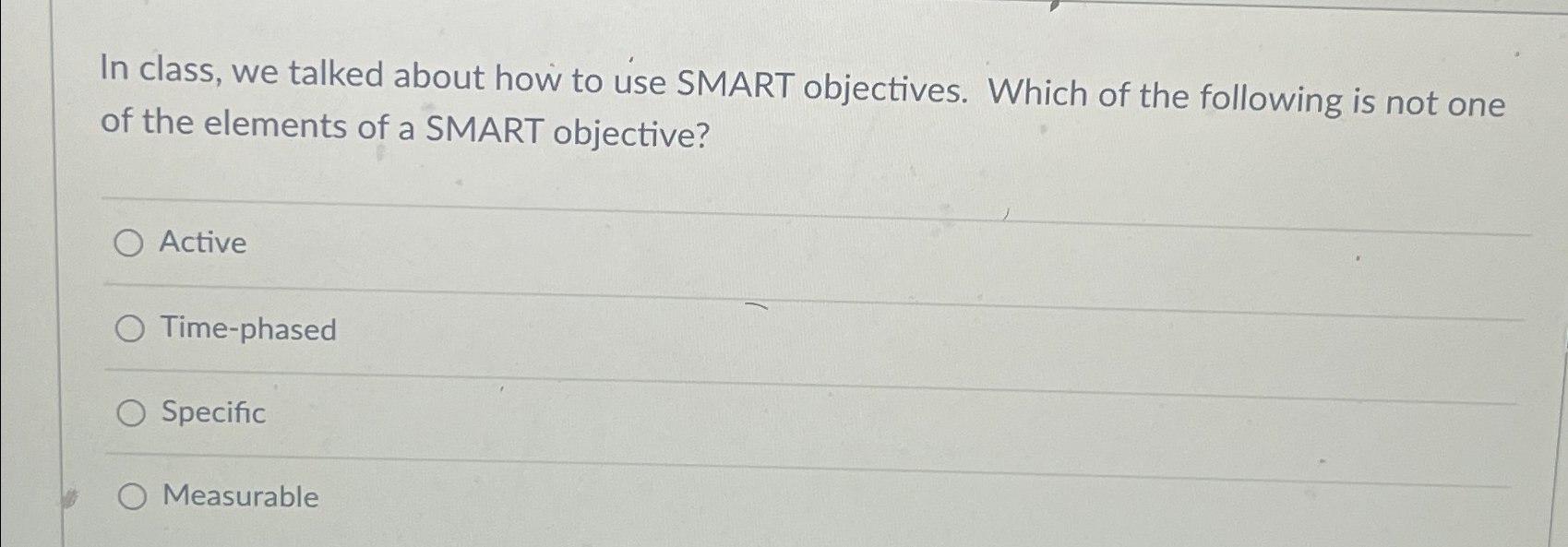 Solved In class, we talked about how to use SMART | Chegg.com