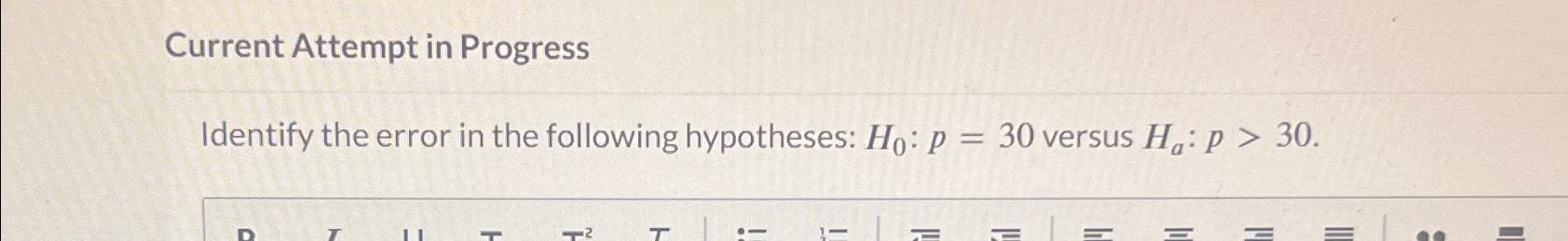 Solved Current Attempt in ProgressIdentify the error in the | Chegg.com