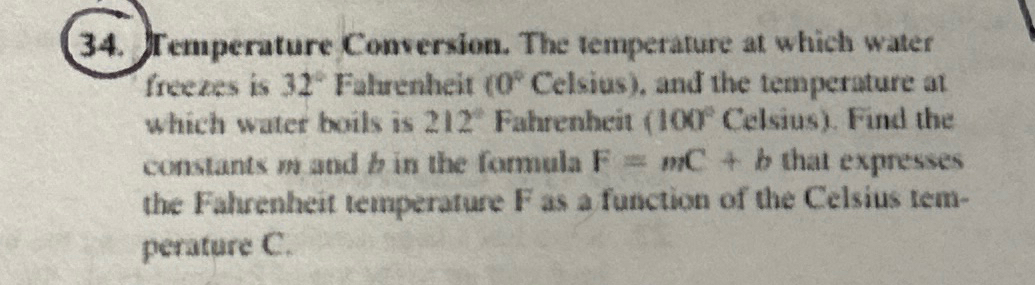 Solved Temperature Conversion. The temperature at which | Chegg.com