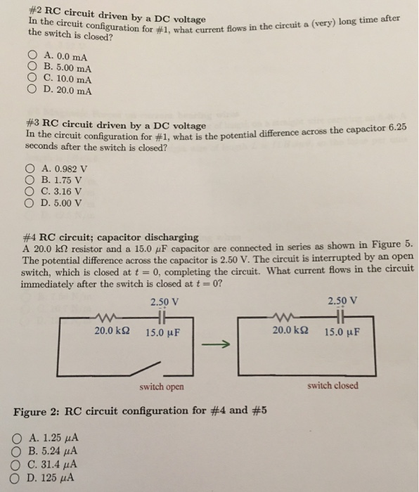 Solved #2 RC circuit driven by a DC voltage In the circuit | Chegg.com