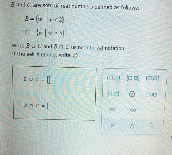 Solved B and Care sets of real numbers defined as follows. B | Chegg.com
