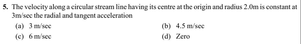 Solved The velocity along a circular stream line having its | Chegg.com