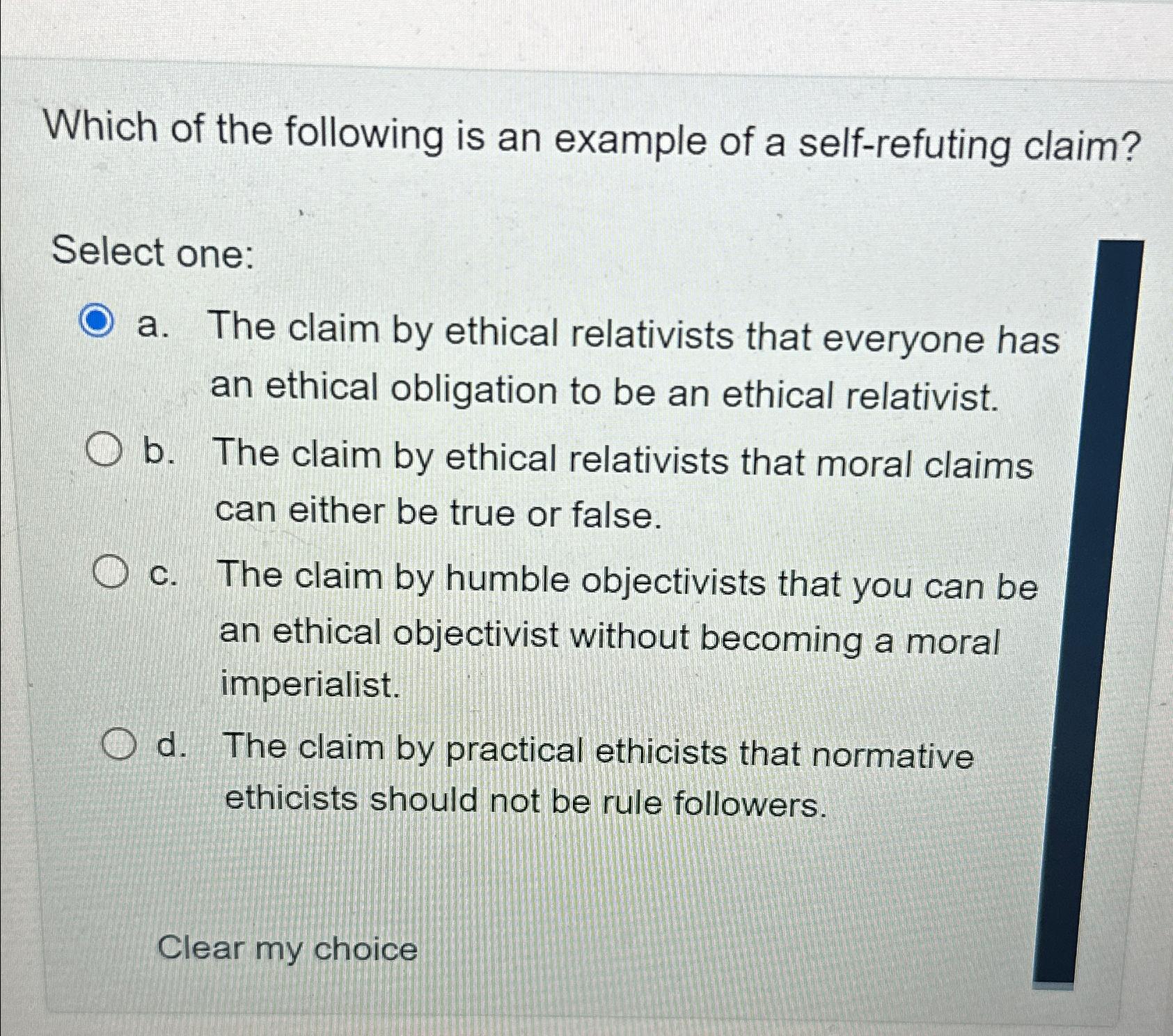 Solved Which of the following is an example of a | Chegg.com