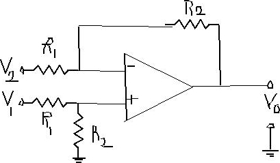 Solved Obtain the relationship between Vout,V1 and V2 for | Chegg.com