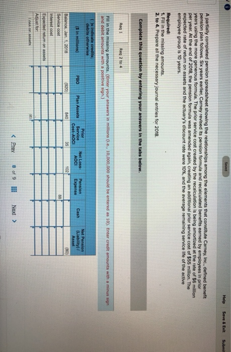 Seved Help Save & Exit Subm A partially completed | Chegg.com