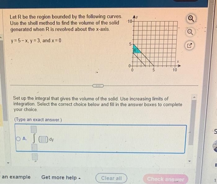Solved Let R be the region bounded by the following curves. | Chegg.com