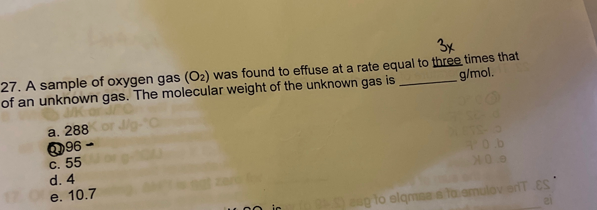 Solved A sample of oxygen gas (O2) ﻿was found to effuse at a | Chegg.com