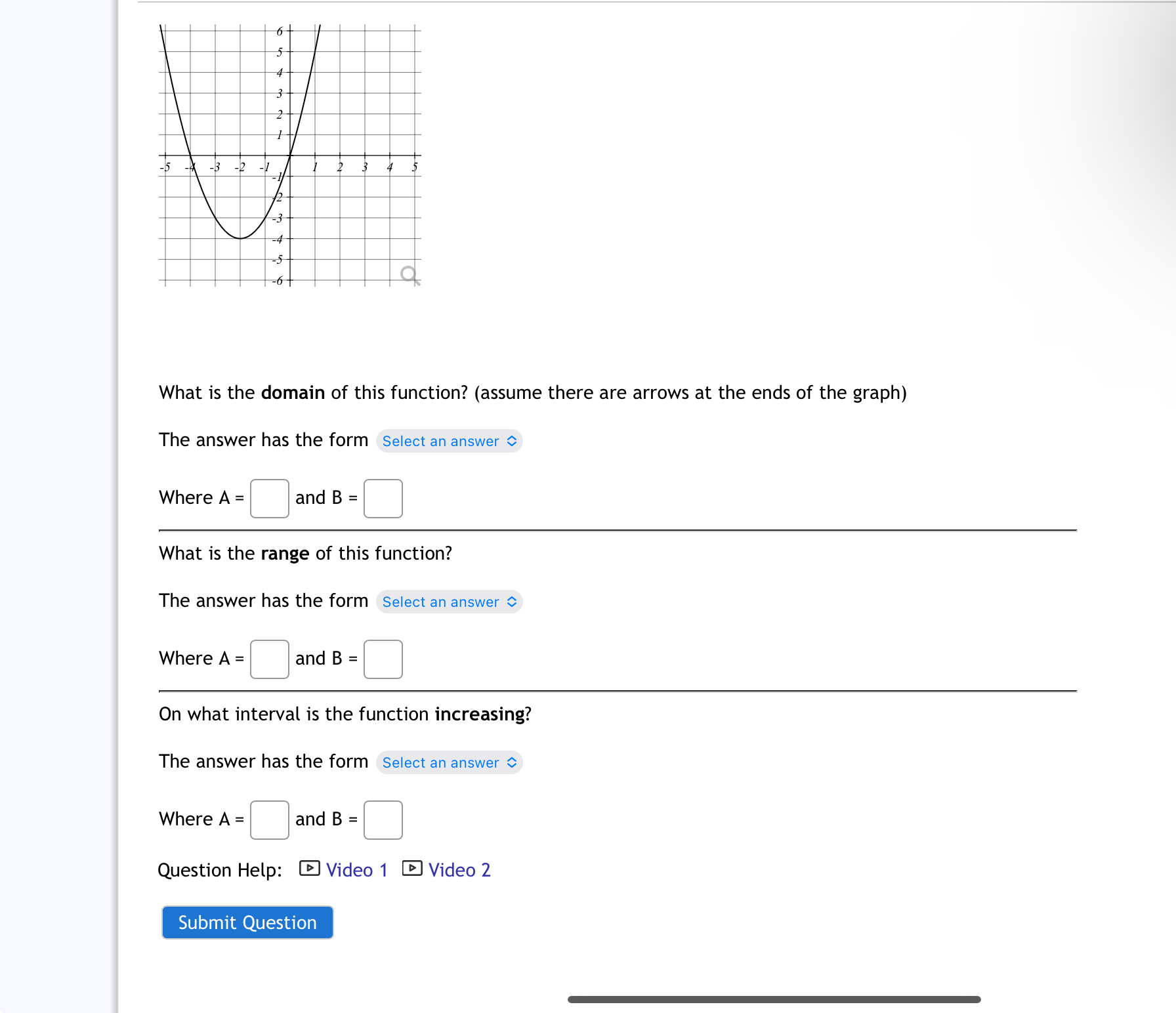 Solved What is the domain of this function? (assume there | Chegg.com