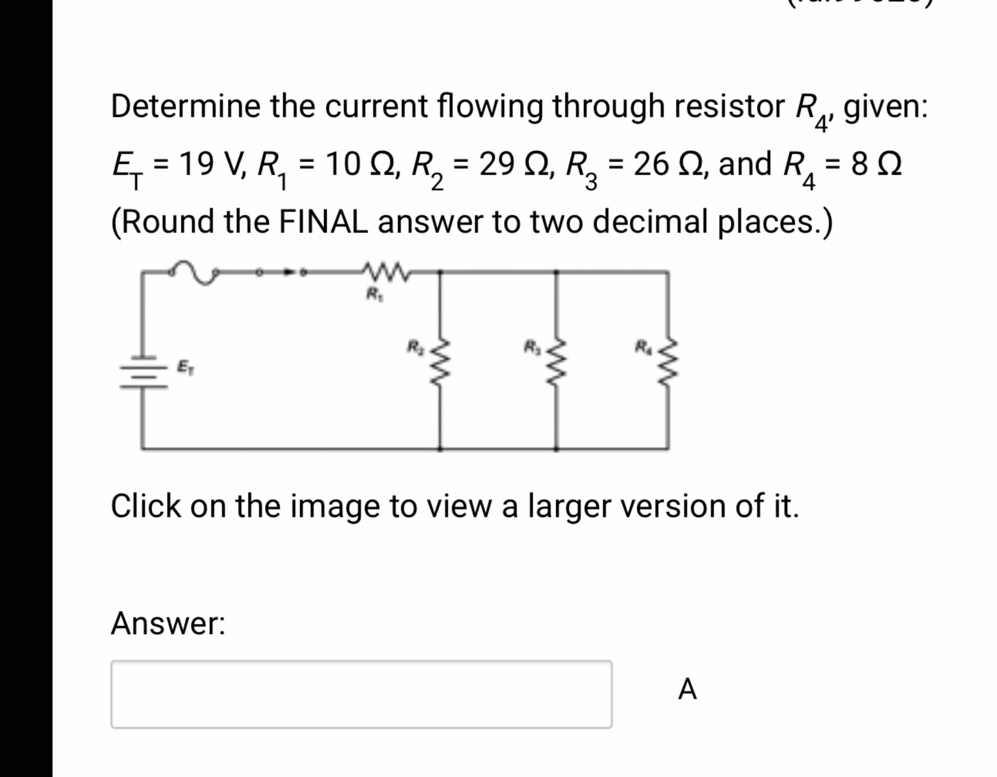 Solved Determine the current flowing through resistor R4, | Chegg.com