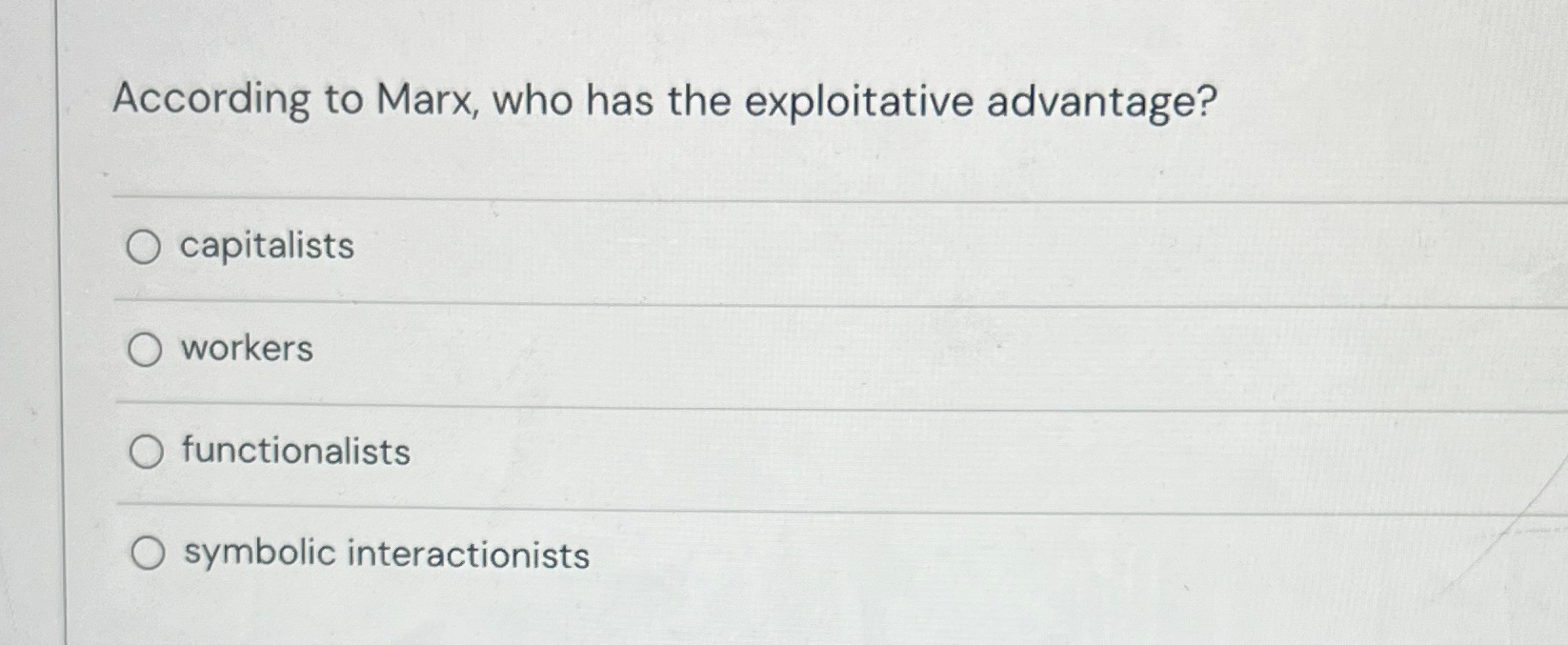 Solved According to Marx, who has the exploitative | Chegg.com