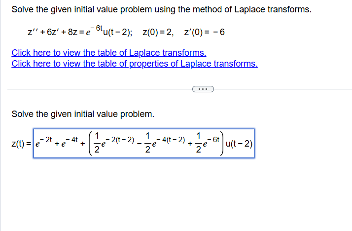 Solved Solve the given initial value problem using the | Chegg.com