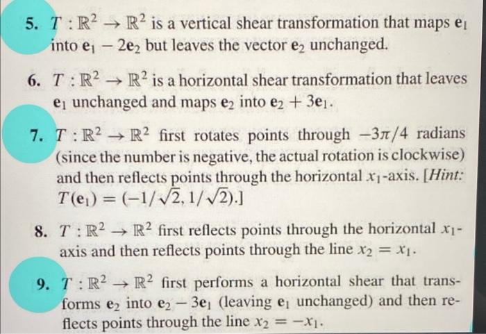 Solved In Exercises 1-10, assume that T is a linear | Chegg.com