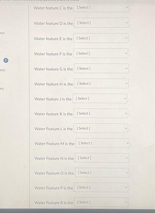 Solved Geography. woria 5 most important water bodies marked | Chegg.com