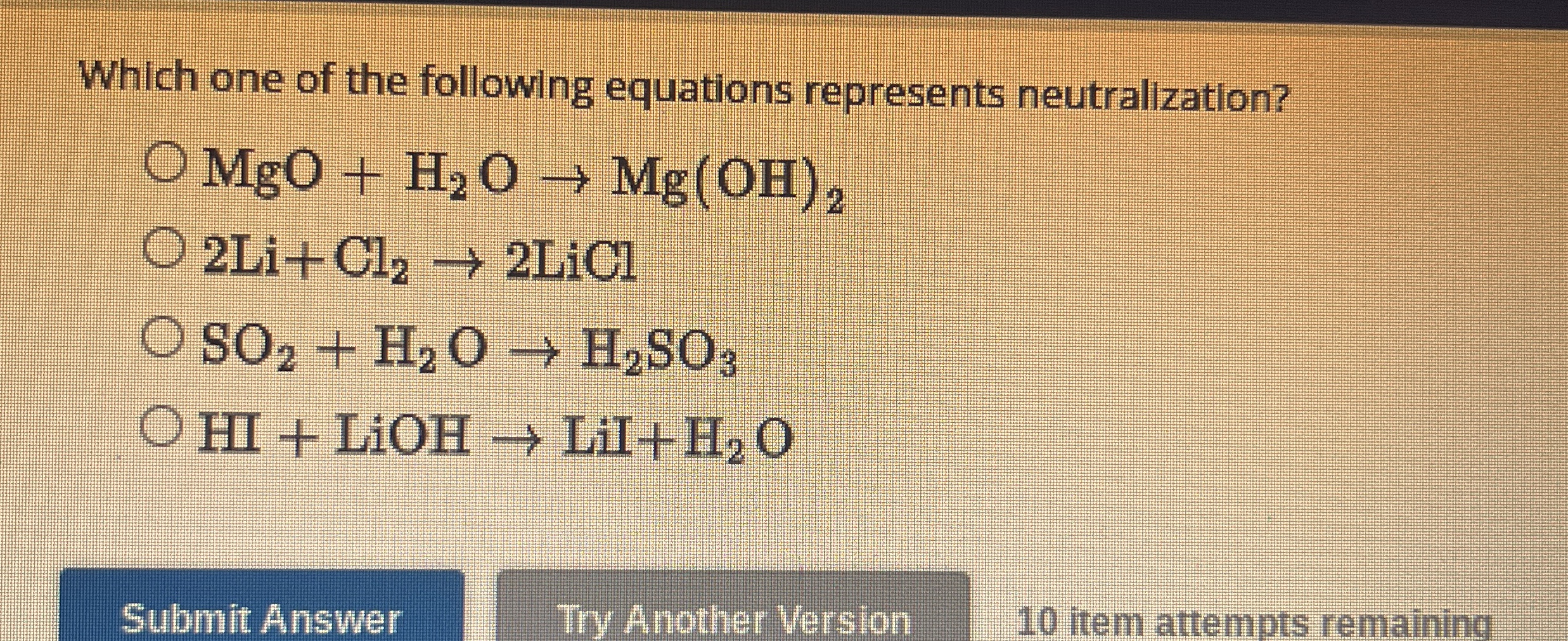 Solved Which one of the following equations represents | Chegg.com